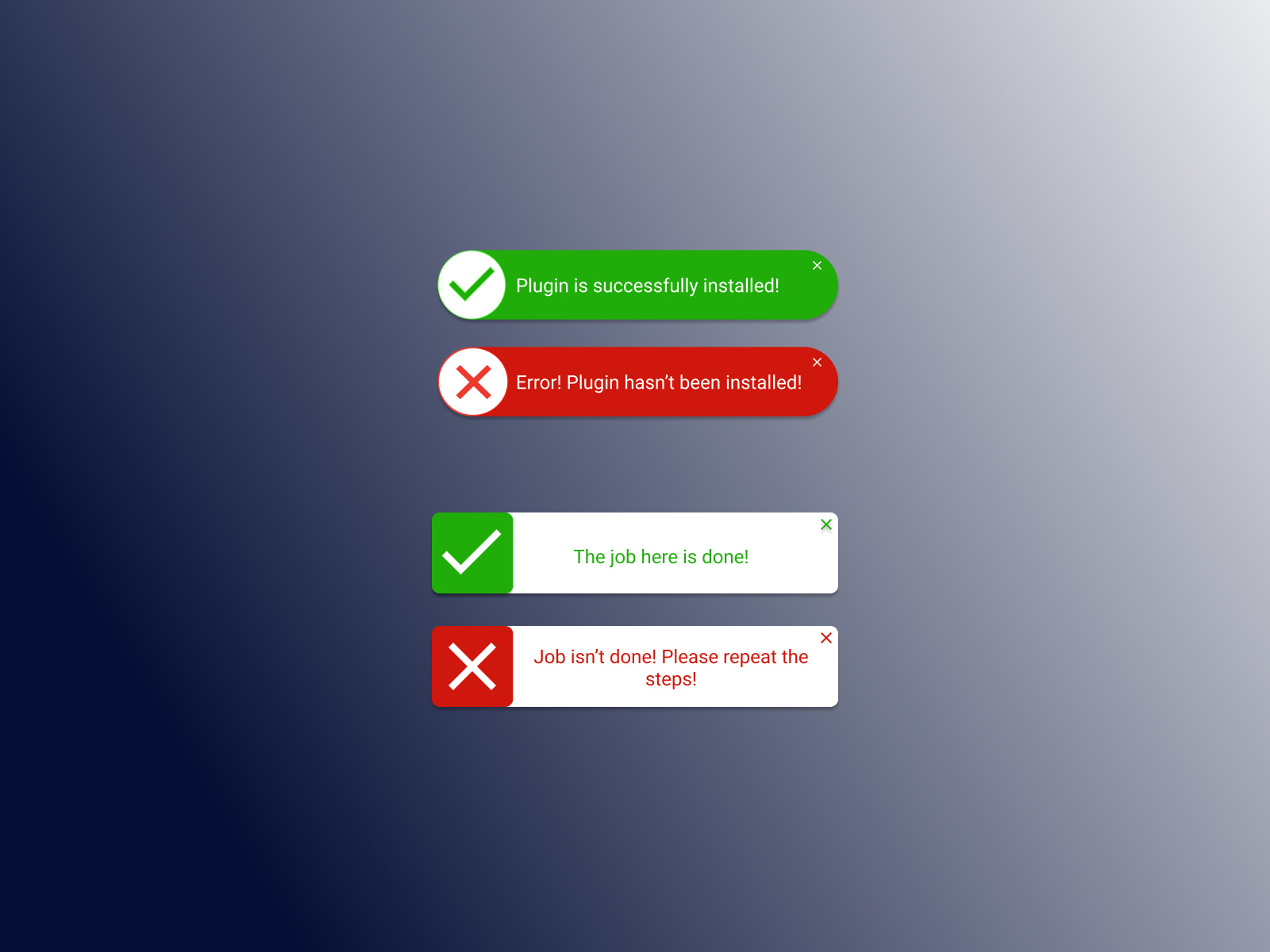 Flash message by Toni Maltar on Dribbble