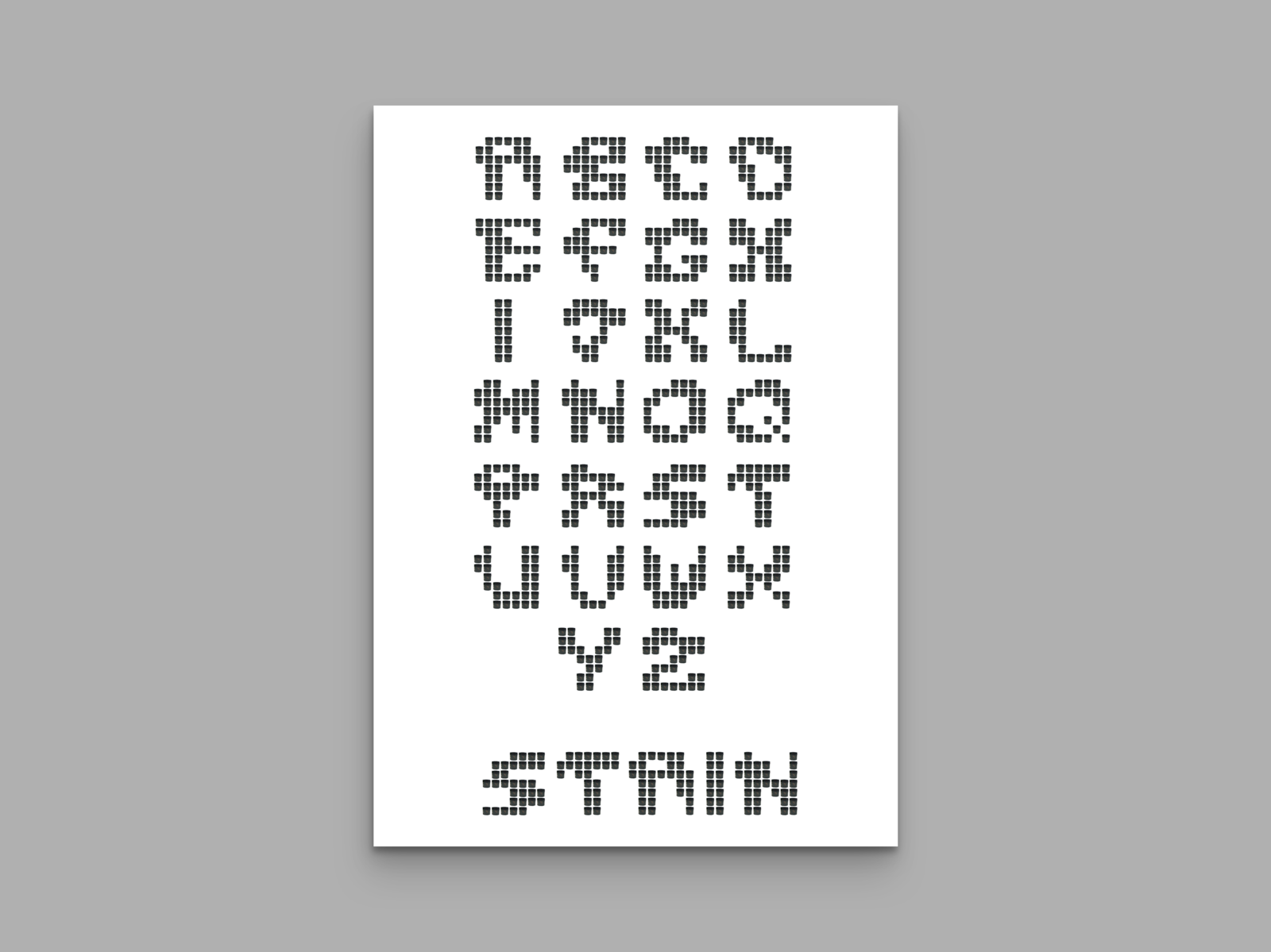 Modular Font - Stain by Laurukio on Dribbble