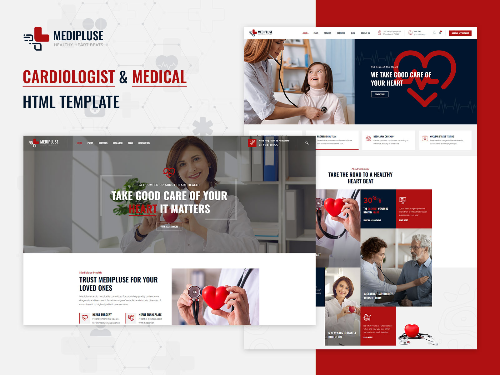 Medipluse - Cardiologist and Medical HTML Template by CymolThemes on ...