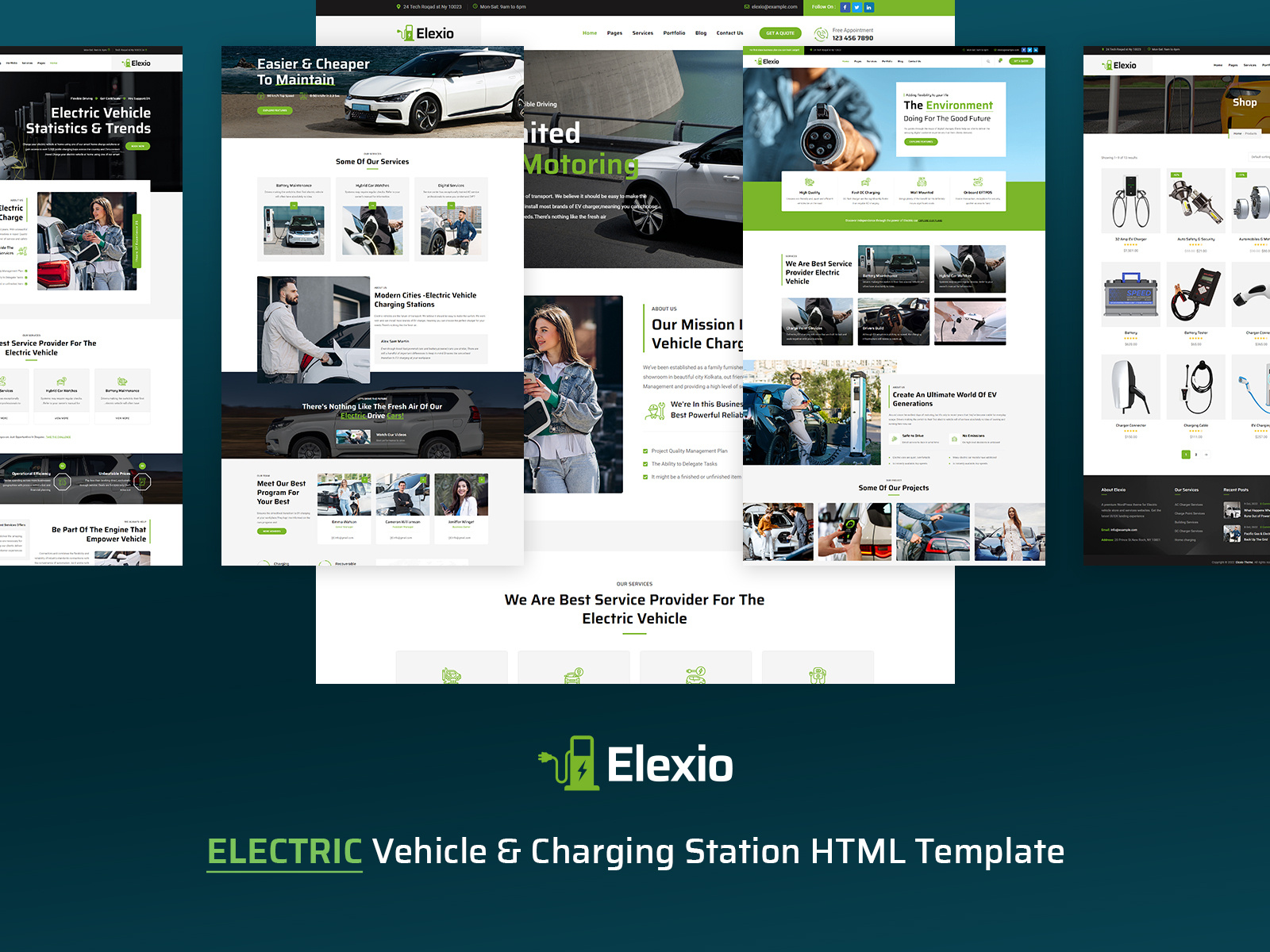 Elexio - Electric Vehicle & Charging Station HTML Template by ...