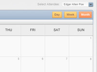 Calendar UI by Joseph Alessio on Dribbble