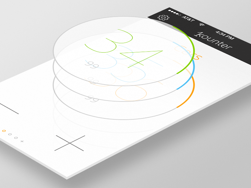 Kounter - Simple counter app for iOS by Osman Köycü on Dribbble