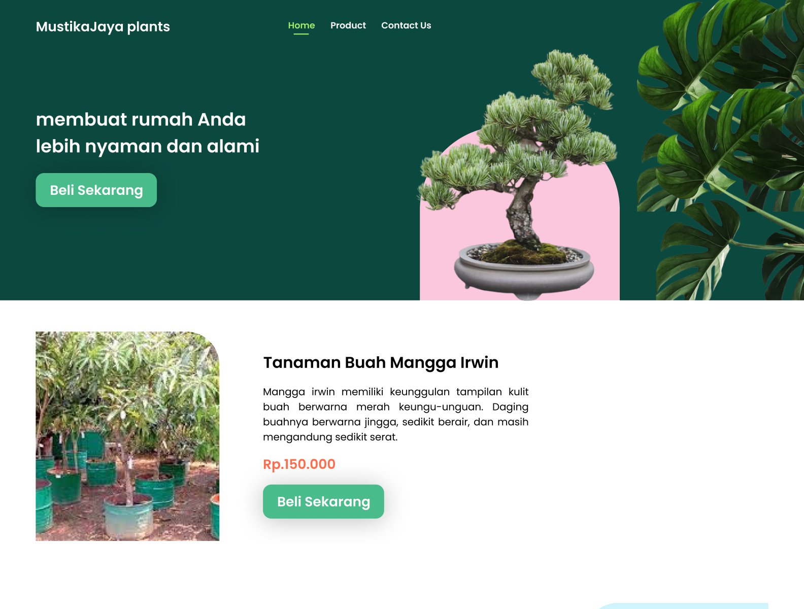 plants web design by Basyach Aryodito on Dribbble