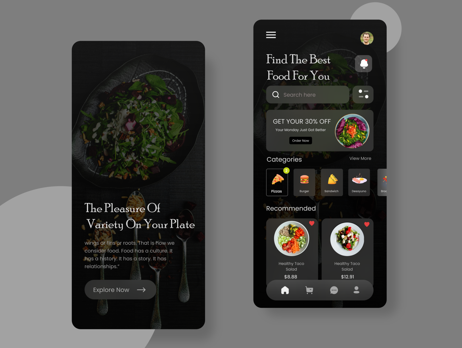 Food Application Design by Hexalitics Technology on Dribbble