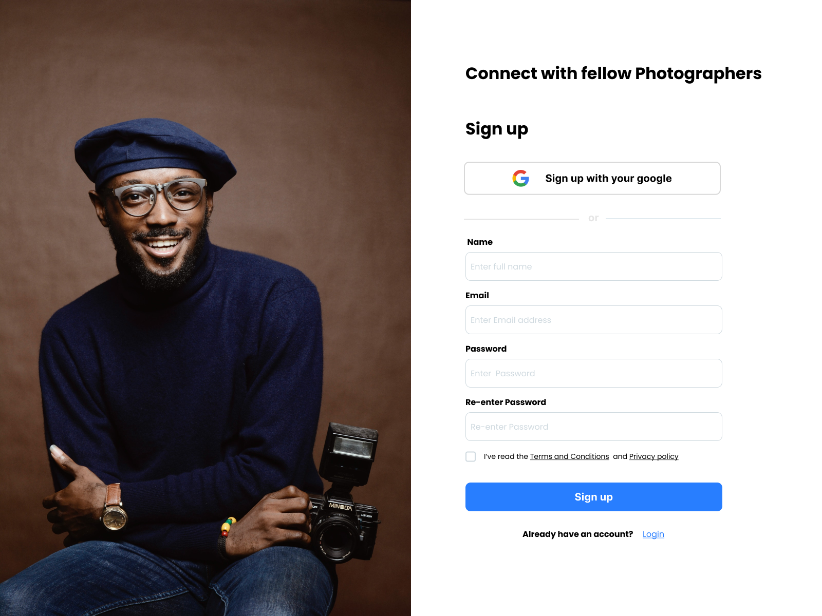 Daily UI Design Challenge 11/100 – Sign up page by Amarnath Nagula on ...