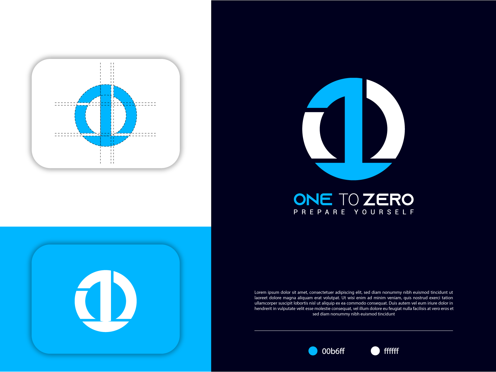 ONE TO ZERO LOGO by Md Azizul Hakim on Dribbble