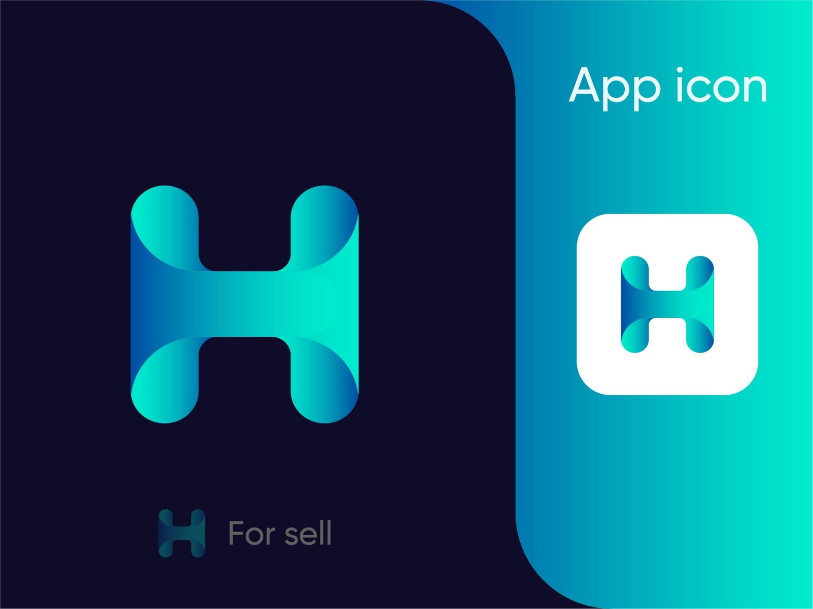 H modern logo design by Masum Faruqi on Dribbble