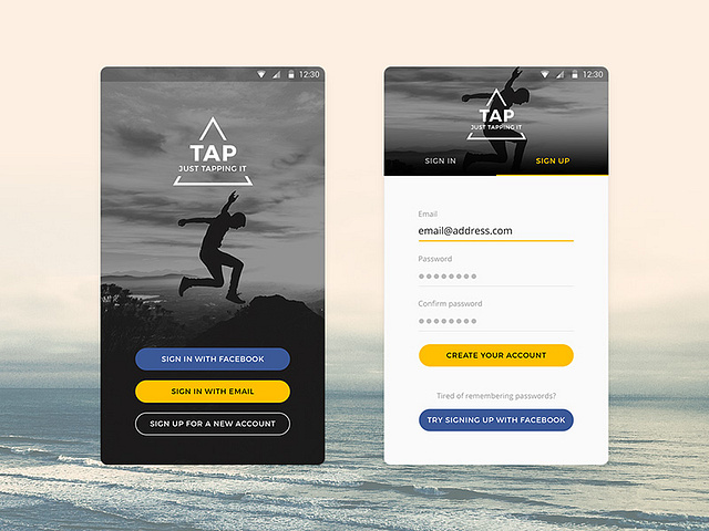 Material App Welcome Shot by Alex Cristache on Dribbble