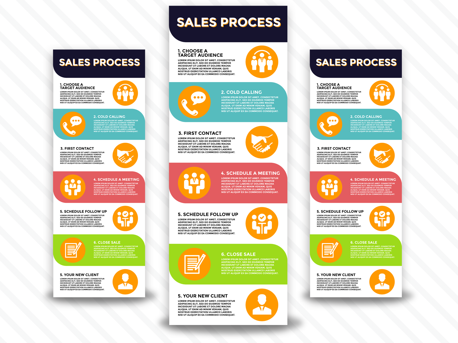Sales Process Infographic by dylanbdesign on Dribbble