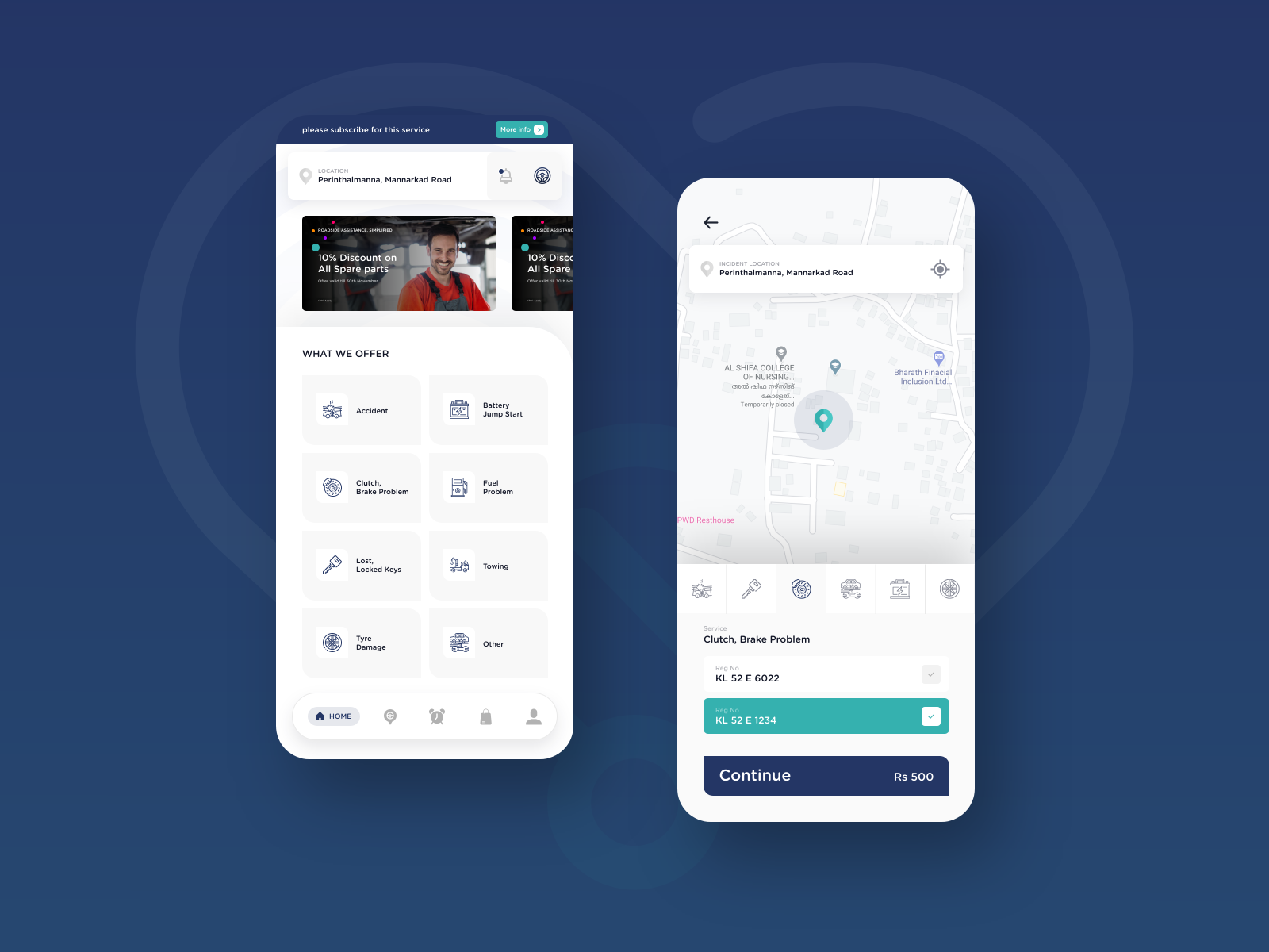 Vehicle Service App by Afsal on Dribbble