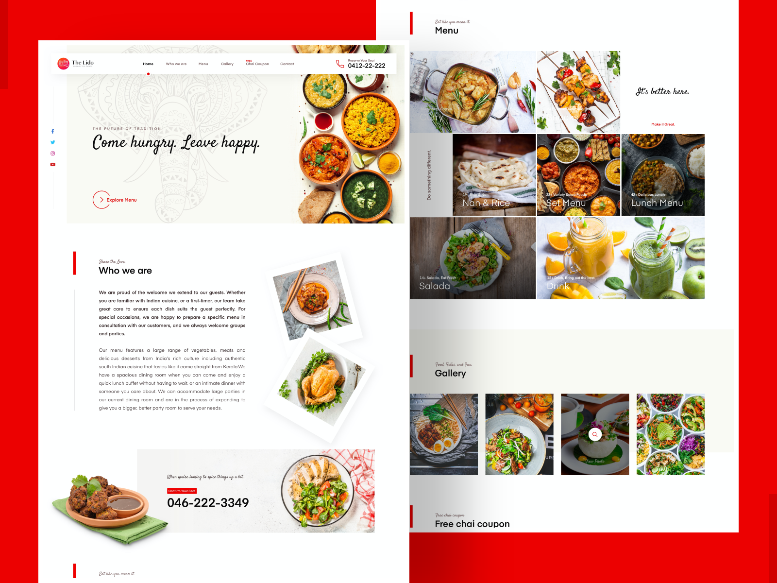 Restaurant Web UI by Afsal on Dribbble