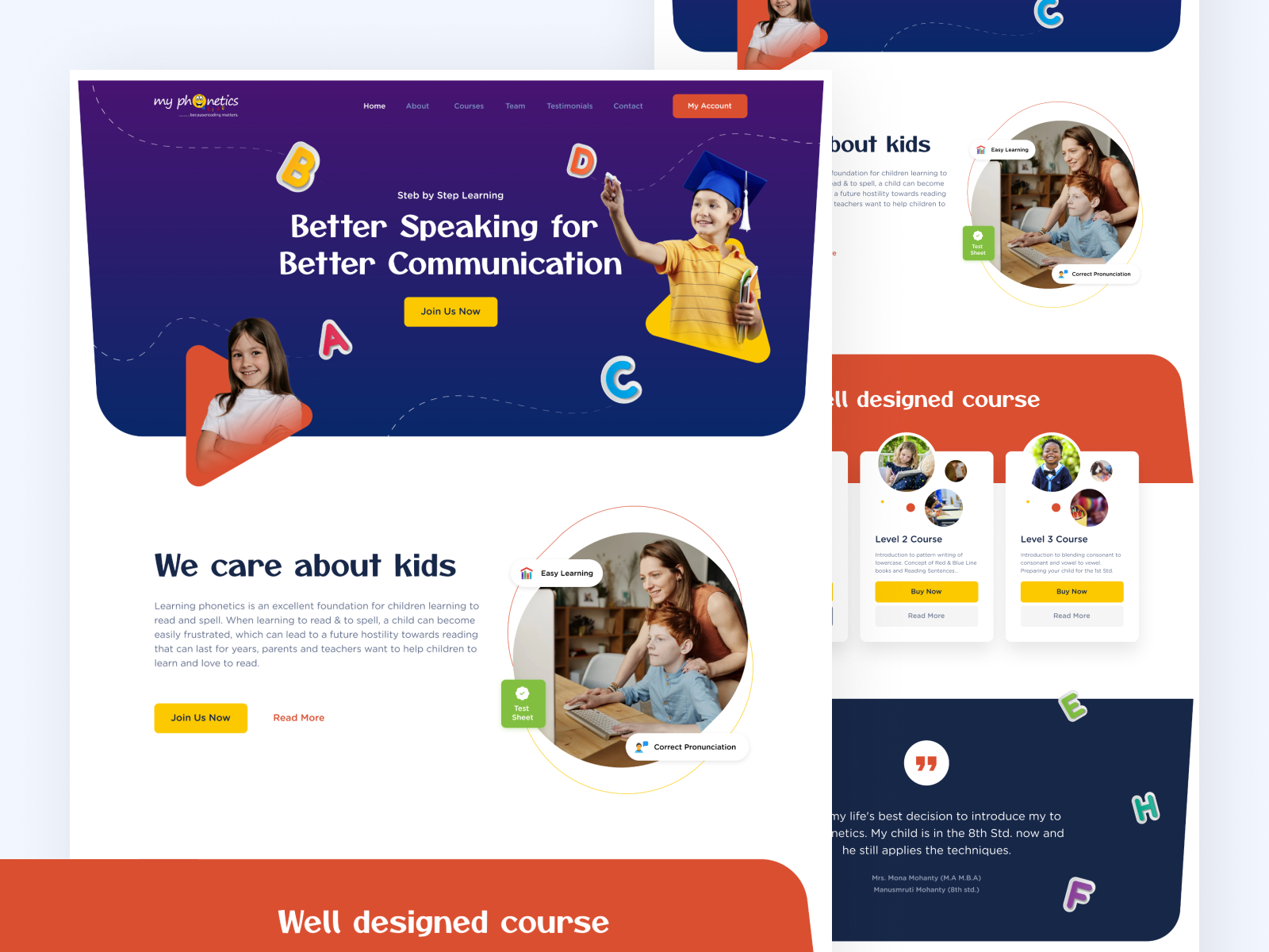 My phonetics learning phonetics - Website UI by Afsal on Dribbble