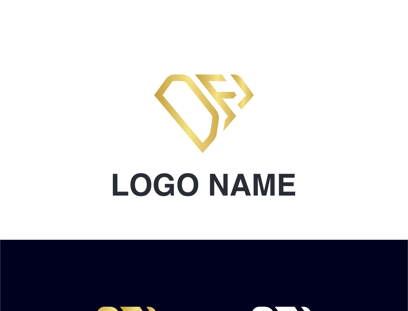 DF-DIAMOND-SHAPE-LOGO-DESIGN by mzmonir04 on Dribbble