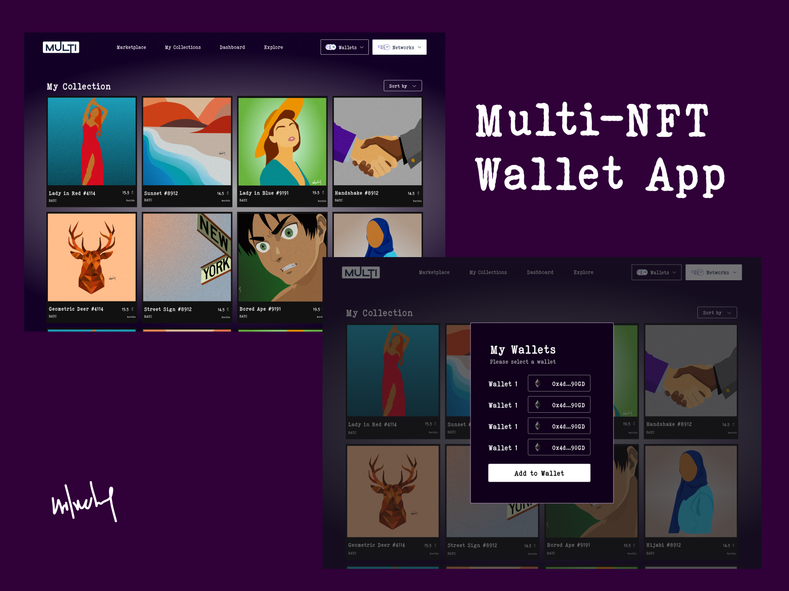 Multi-NFT Wallet App by Ursula Okolie on Dribbble