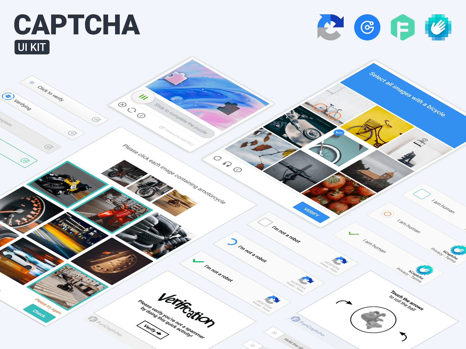 CAPTCHA UI Kit by YorKun 右可 on Dribbble