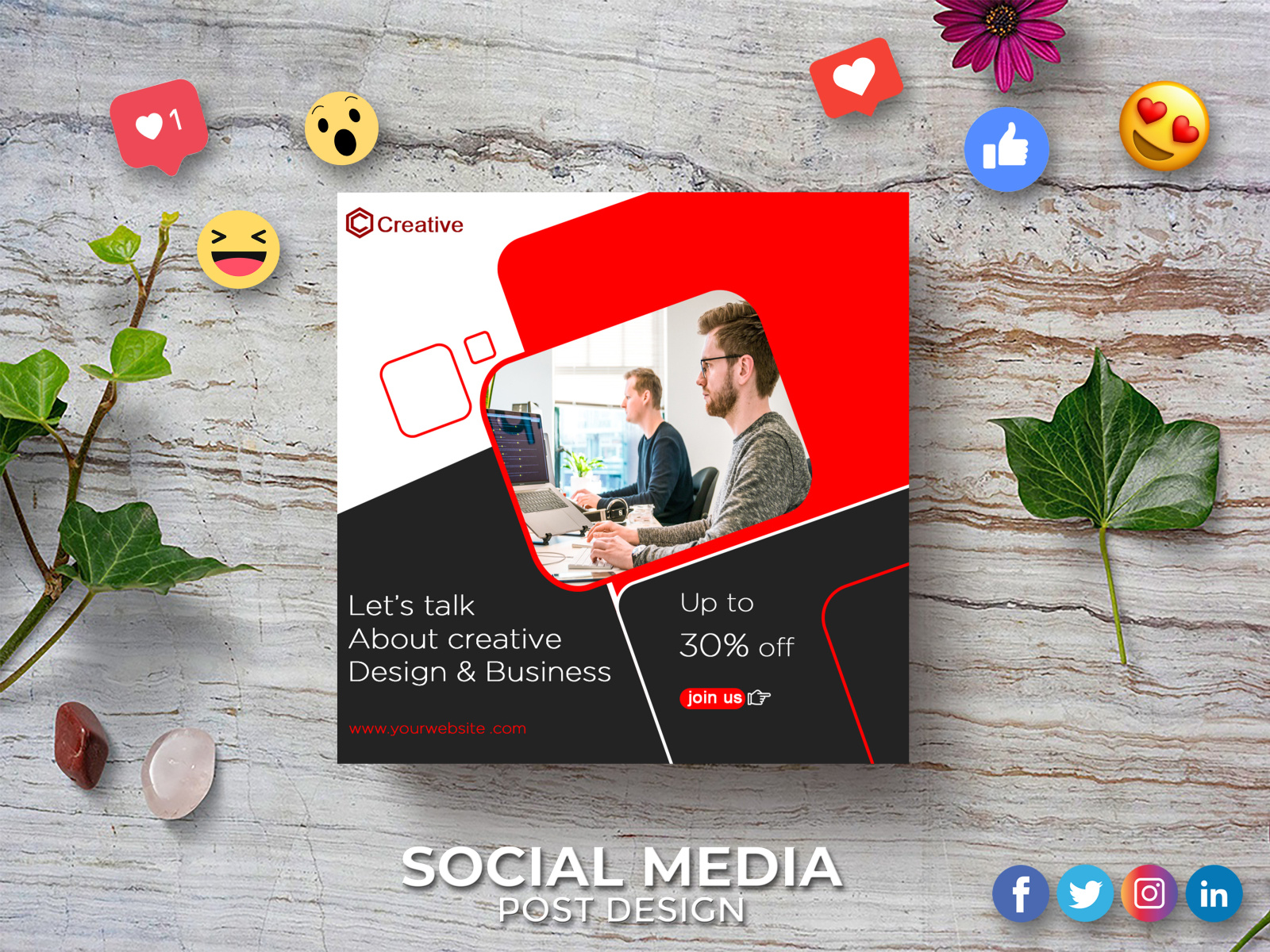 Dribbble - instagram post design 6 mockup.jpg by Spark Habib