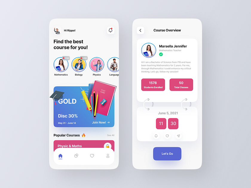 Online Learning App by Listya Dwi Ariadi on Dribbble