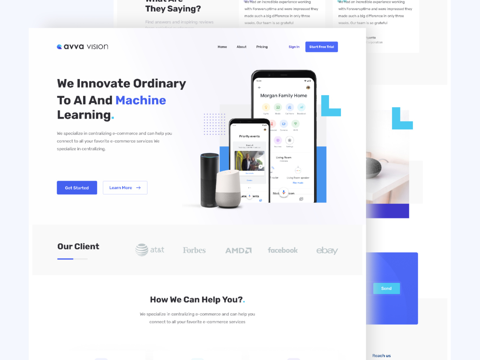 Avva Vision - Landing Page by Dimas Ari for Ailee Studio on Dribbble