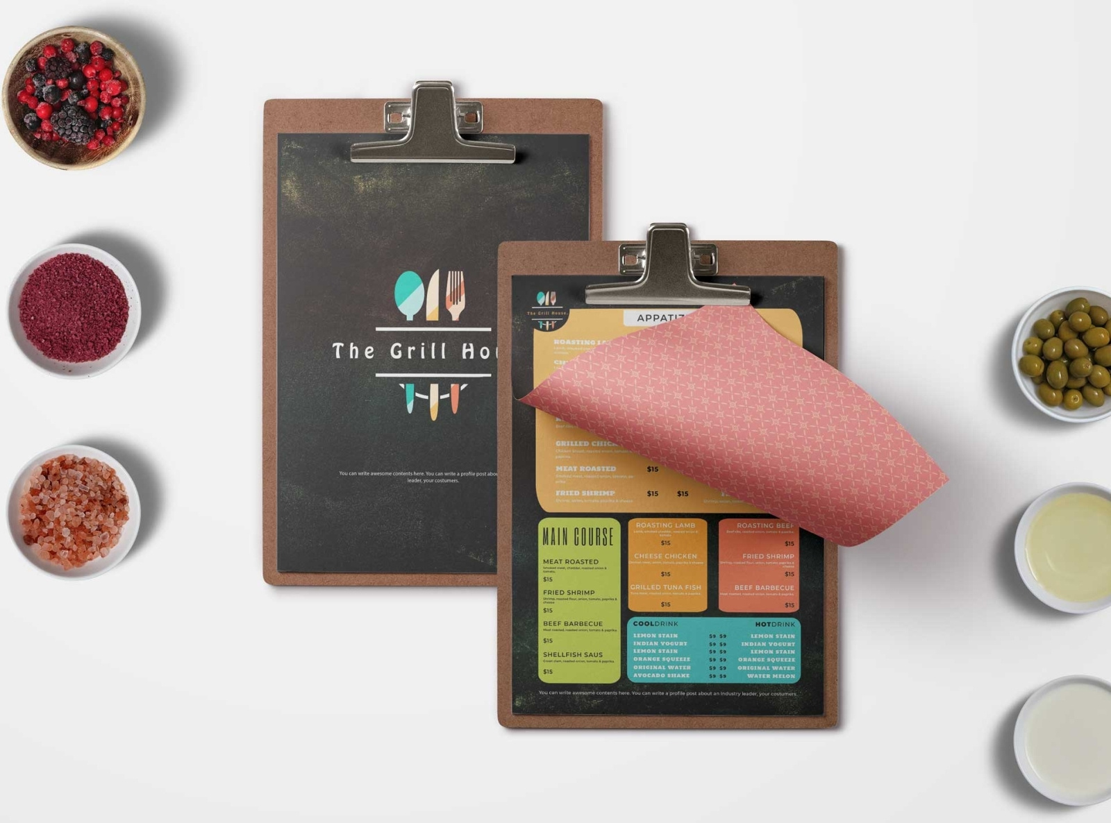 Creative Grill Menu Design by Amrutha S on Dribbble