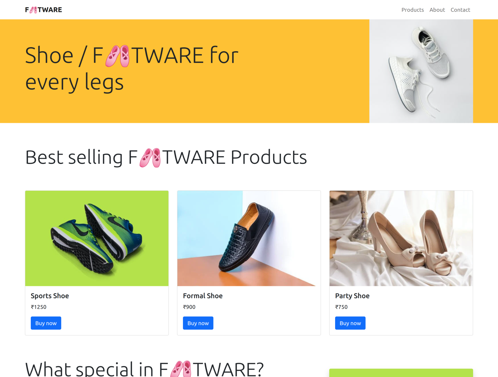 Footwear - Botstrap website template design by Anupam Mondal on Dribbble