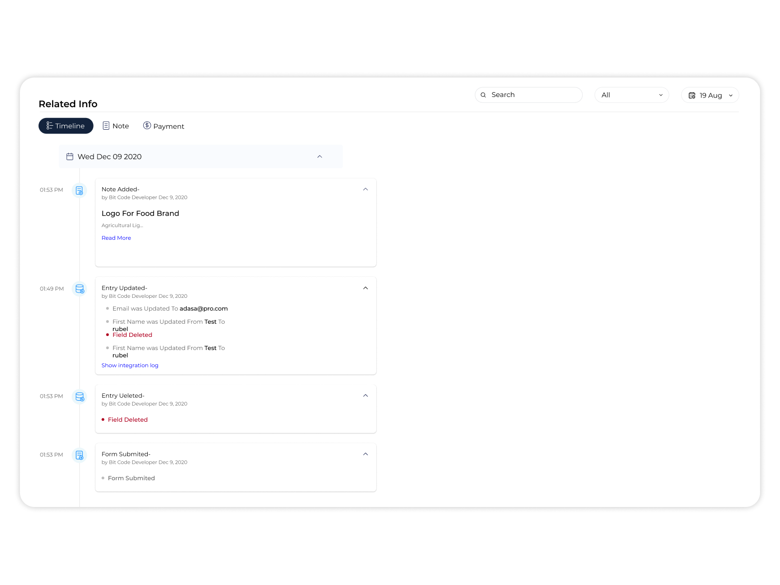 Bit Form Timeline design by Bit Code Technologies Limited on Dribbble