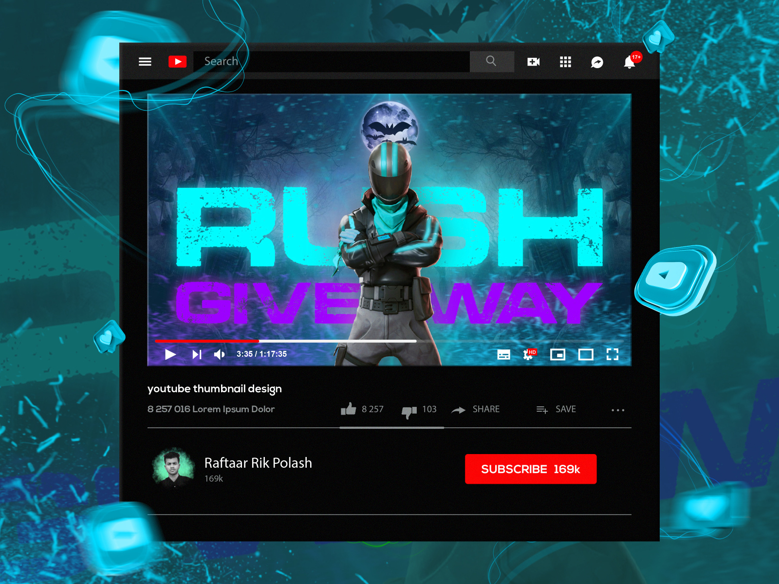 Game youtube thumbnail design by Raftaar Rik on Dribbble