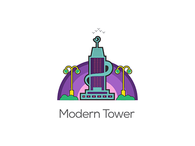Modern Tower Illustrations by Ahmed El-Shazly on Dribbble