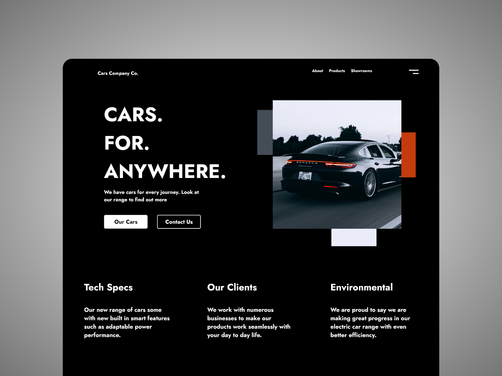 Car Site Dark Theme by Gregory on Dribbble
