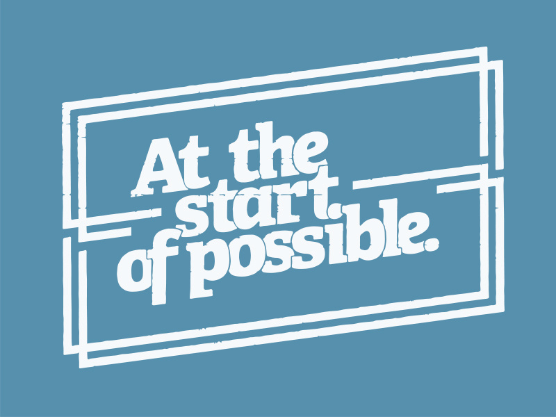 "At The Start of Possible" by Kyle Barrett on Dribbble