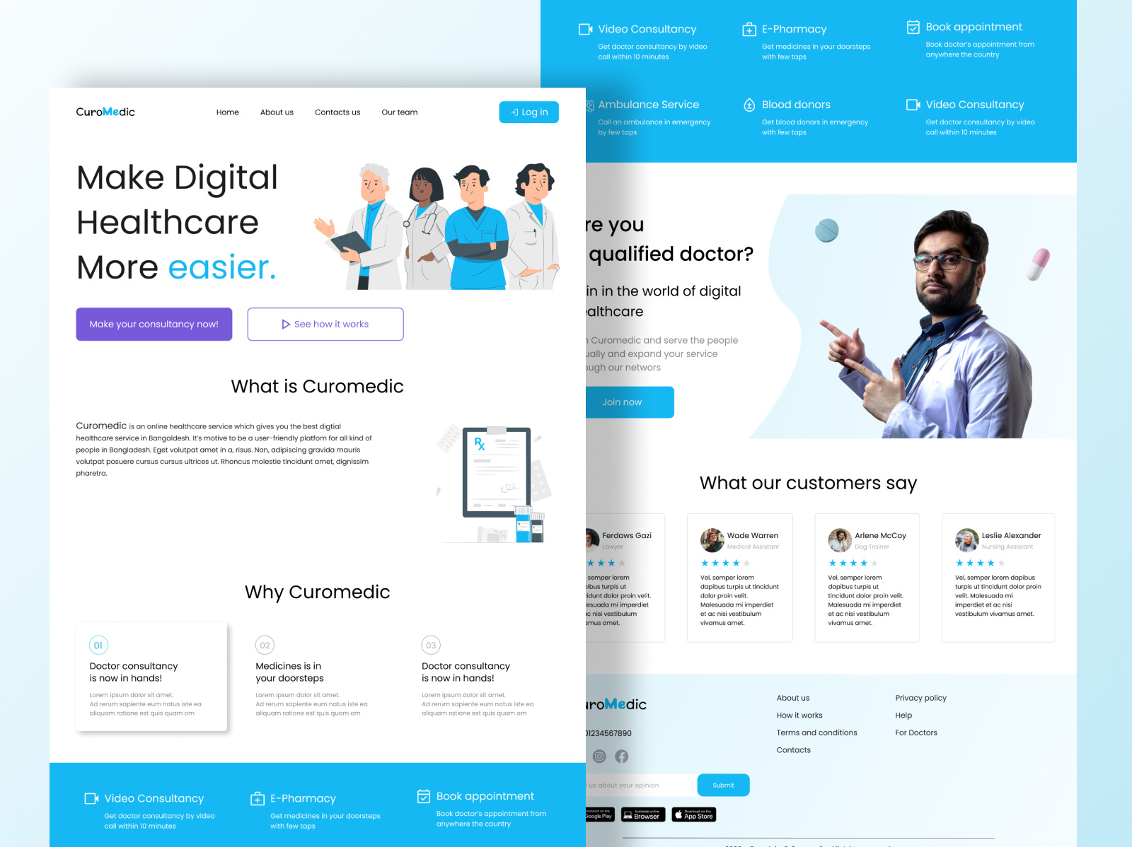 Health-Tech landing page concept by Gazi Seeyam on Dribbble