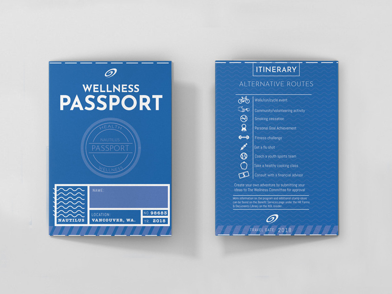 Nautilus Internal Wellness Passport Design by Maggie W on Dribbble