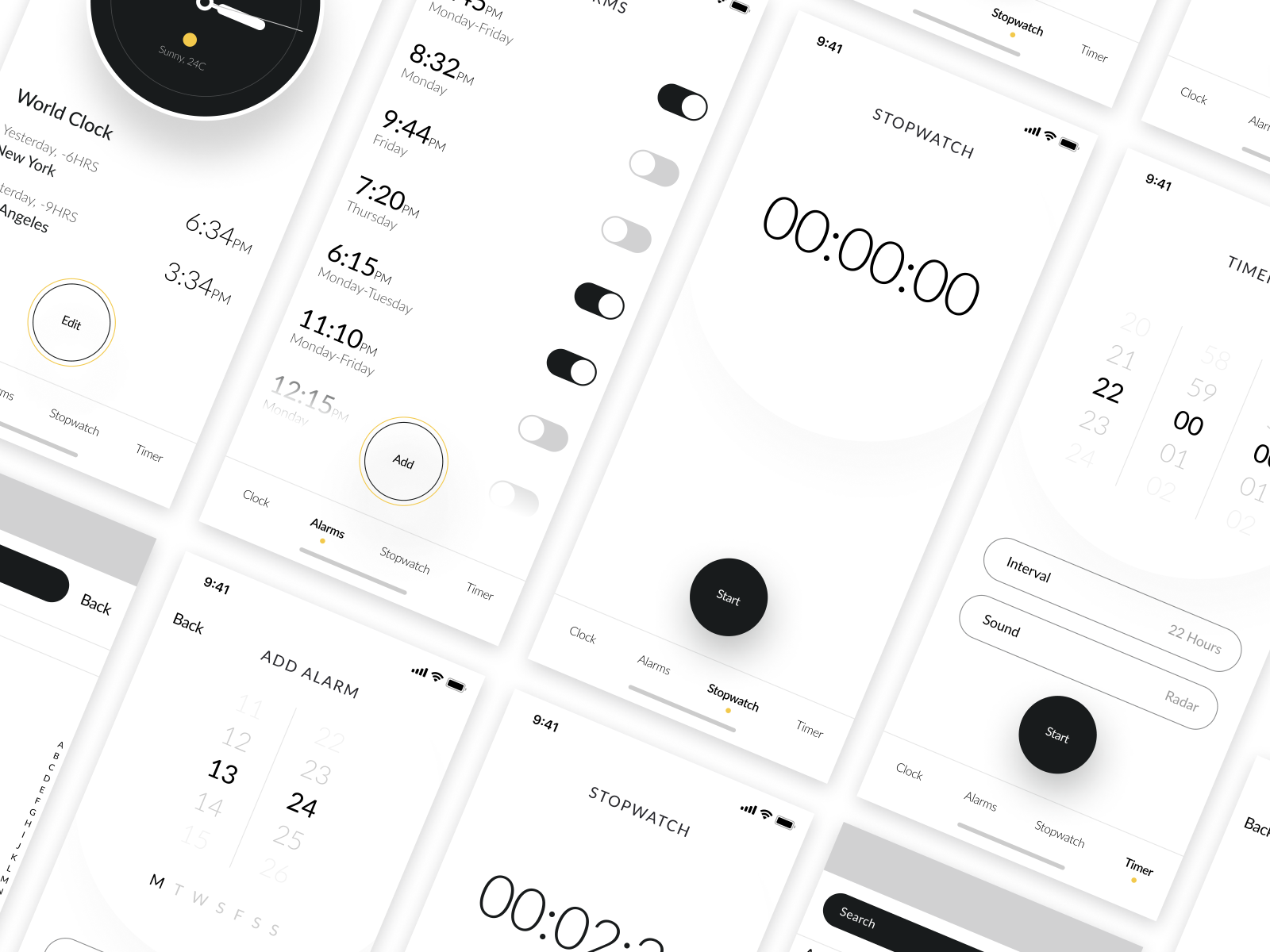 Clock App by Rade Janjusevic 🔥 on Dribbble