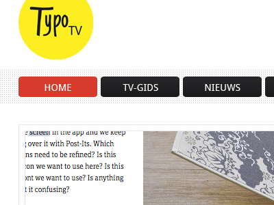 Television website by Bram Devries on Dribbble