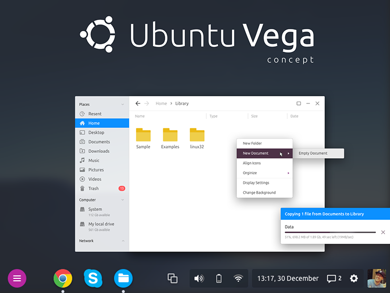 Ubuntu Vega. Concept new Ubuntu by Dmitrii Denezhkin on Dribbble