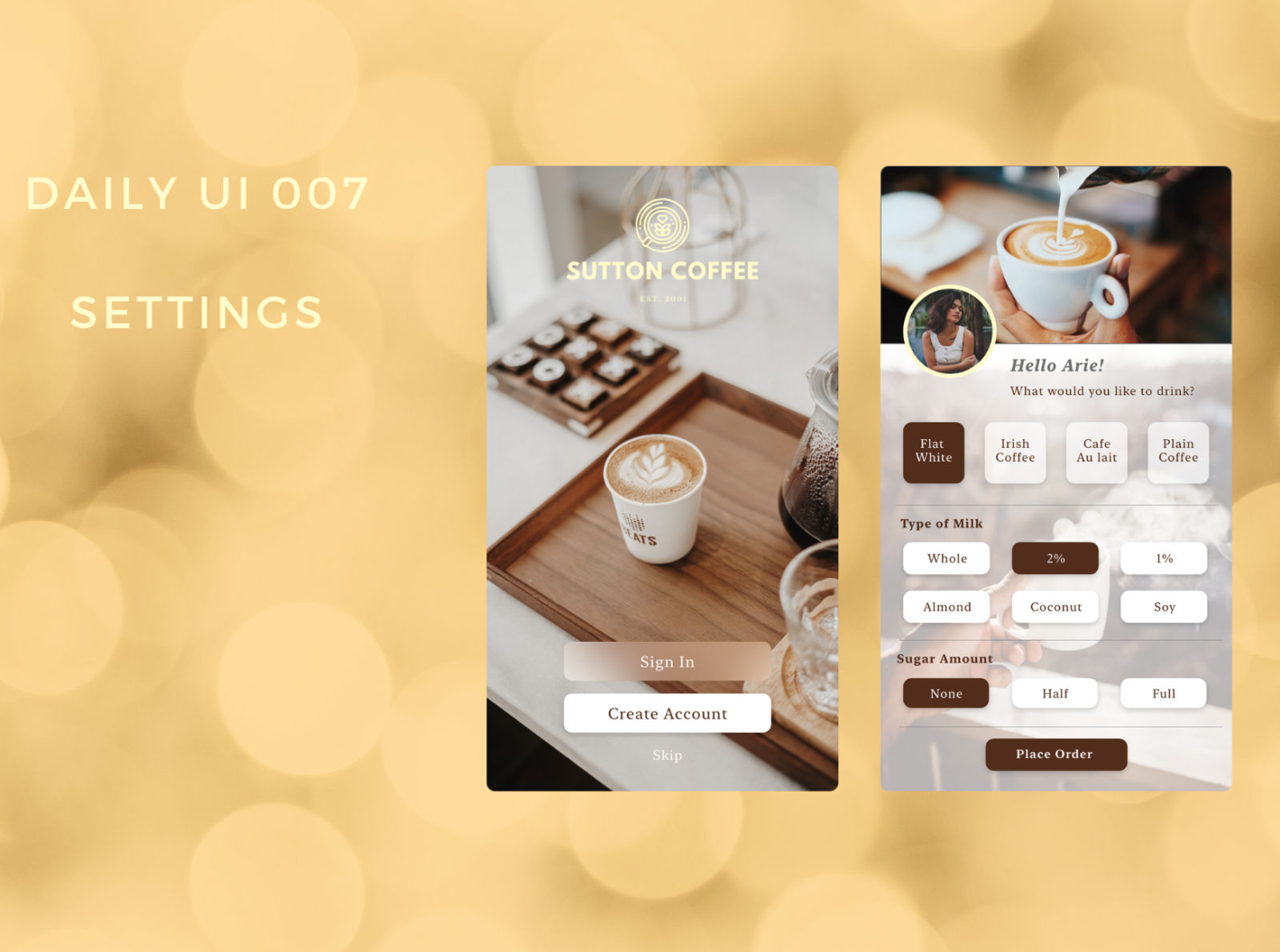 Daily ui 007 settings by Nicole on Dribbble