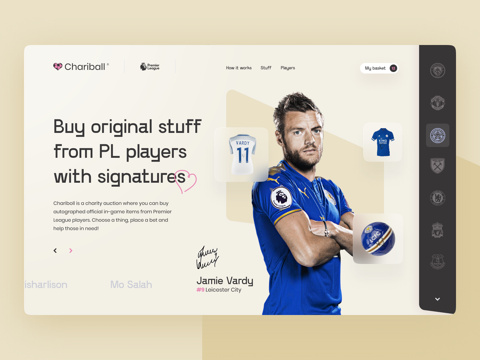 Chairball — Charity Auction Site Design Concept by Clickable Design for Clickable Agency on Dribbble