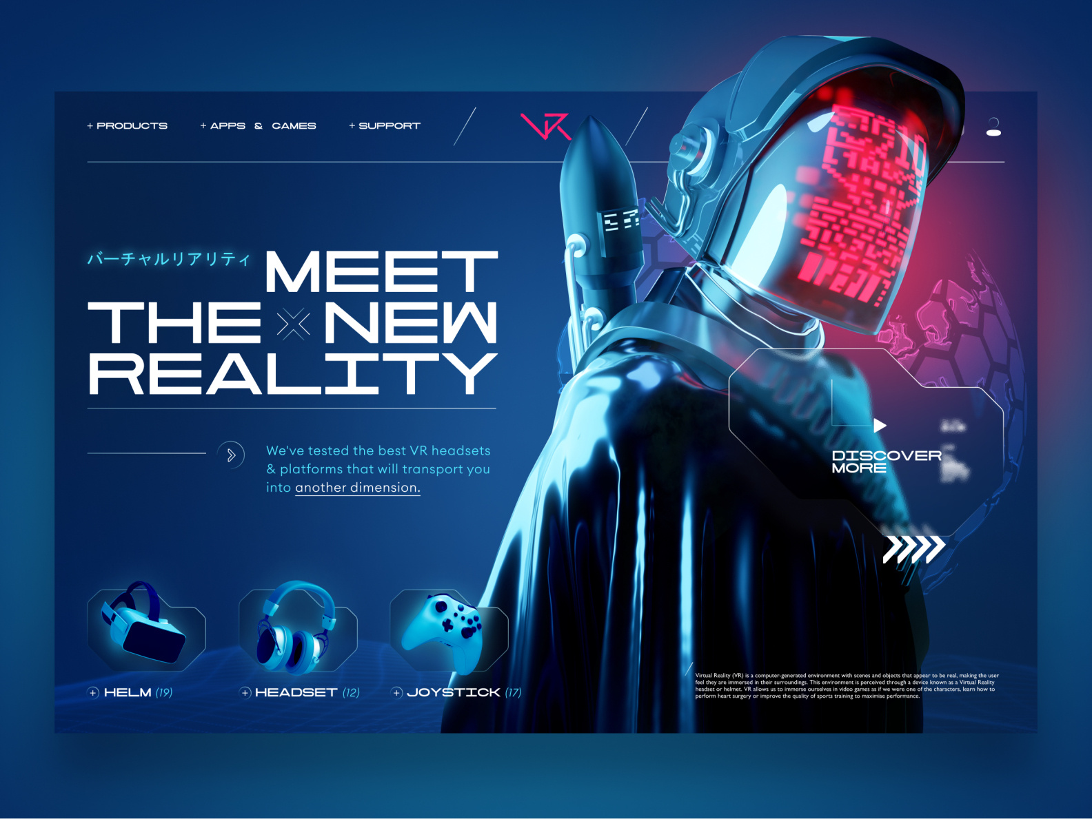 VR Store — Landing Page Concept by Clickable Design for Clickable ...