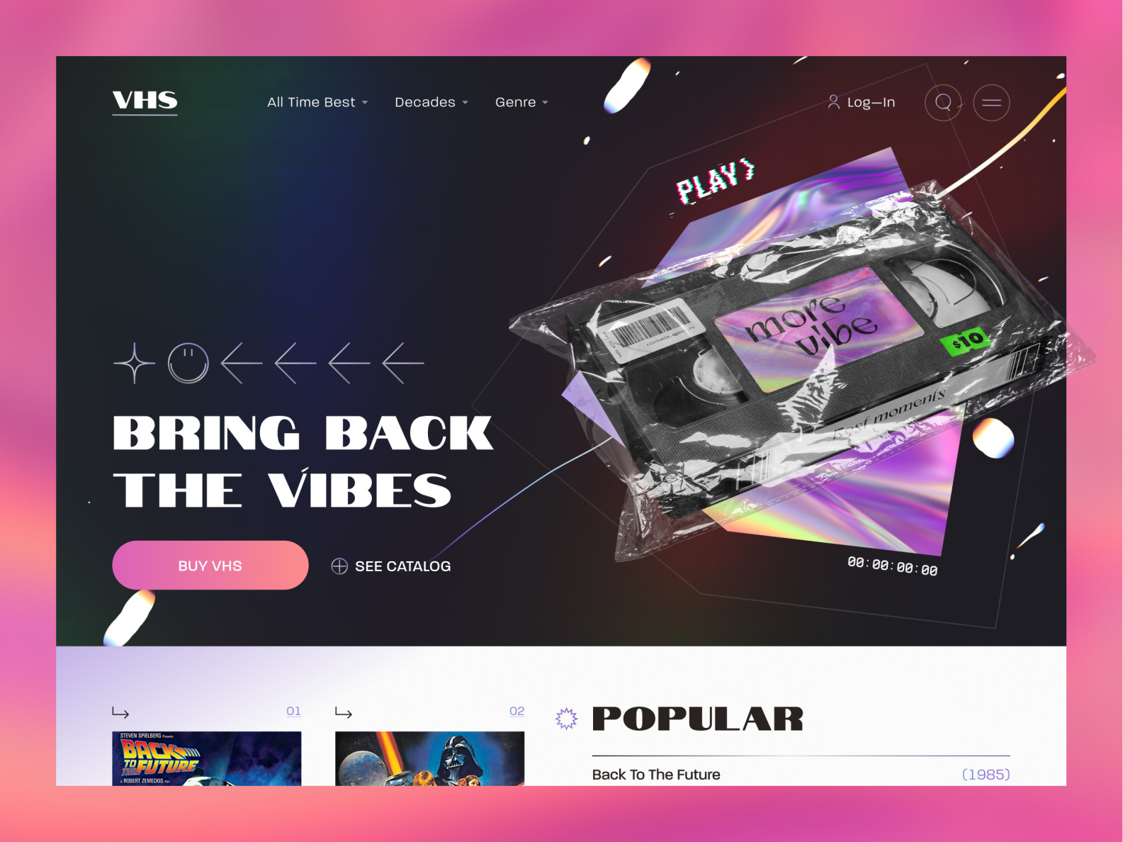 VHS Shop — Landing Page Concept by Clickable Design for Clickable ...