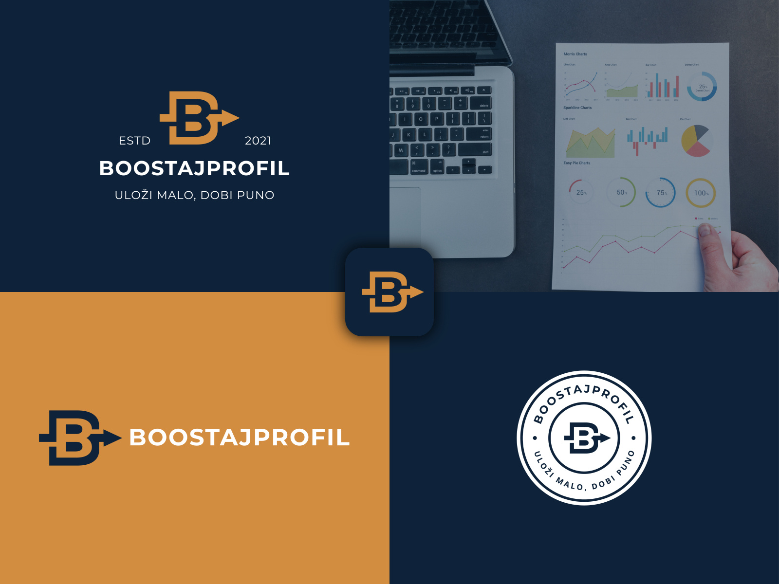 Logo Design for Boosting Profiles Tips by Adnan_Branding on Dribbble