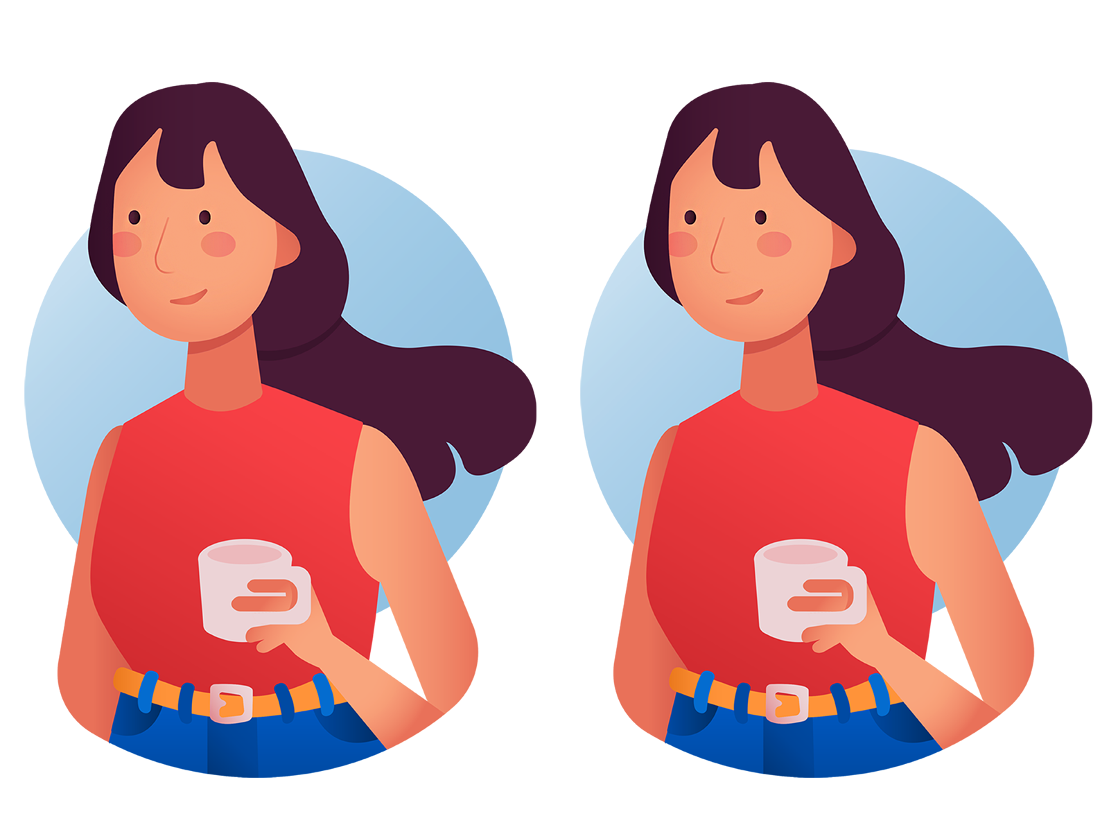 Flat Character | Illustration by Rafaela Carvalho on Dribbble