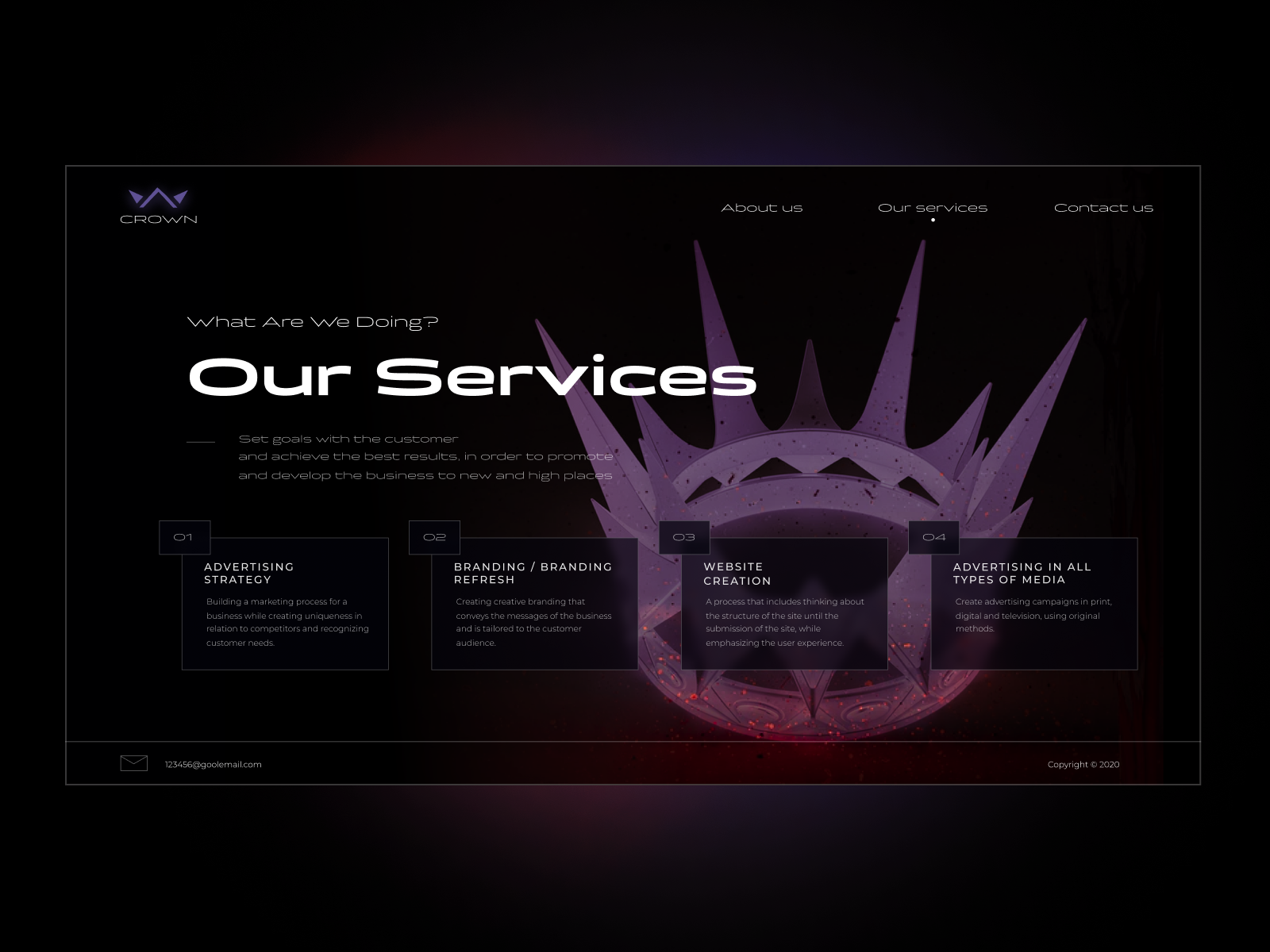 Services page by Rami Salo on Dribbble