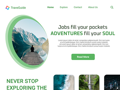 Travel Guid Web UI by Pattern_Designer on Dribbble