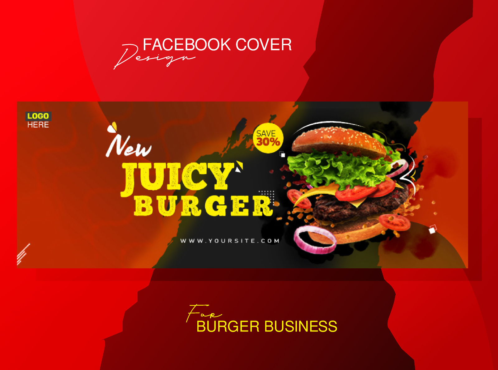 Burger facebook cover by MO Design on Dribbble