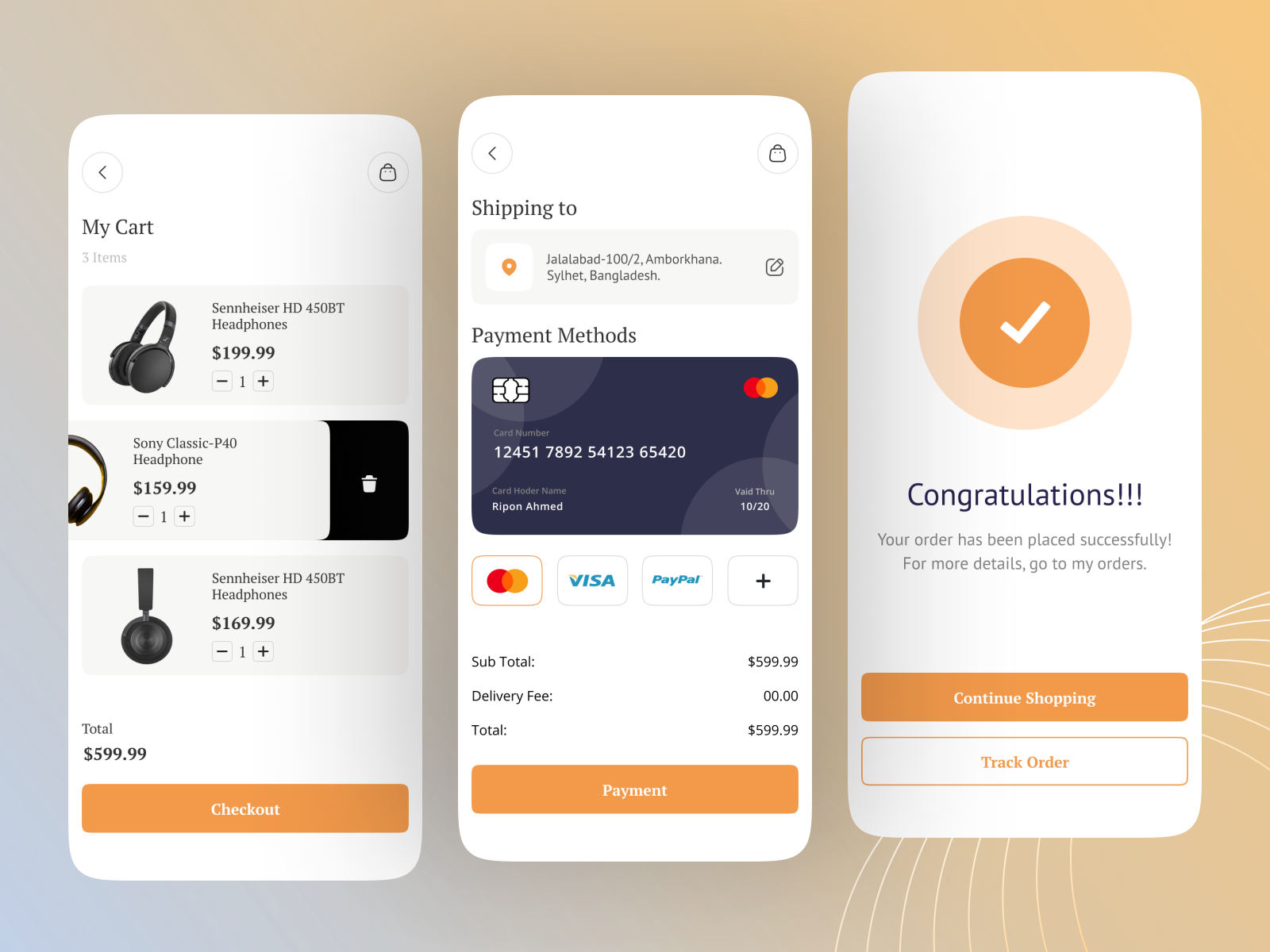 E-Commerce Mobile App. by Muslim Uddin for Dude Shape on Dribbble