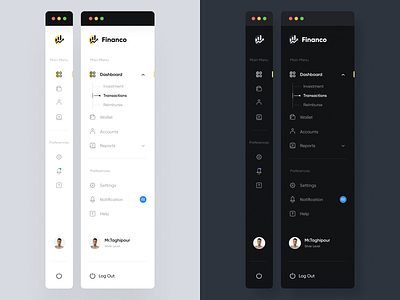 Sidebar-Animation by Mostafa_taghipour.uix for Oniex™ on Dribbble