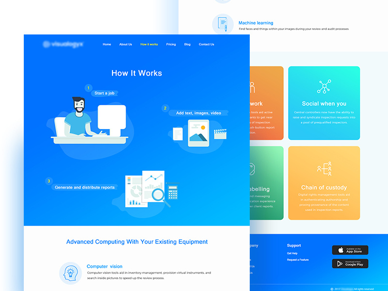 UI design for "how it works" by Hafiz Ibrahim on Dribbble