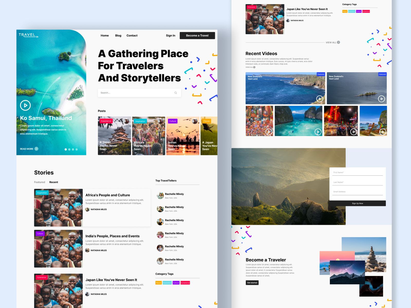 Travel Blog by Hyperlapse on Dribbble