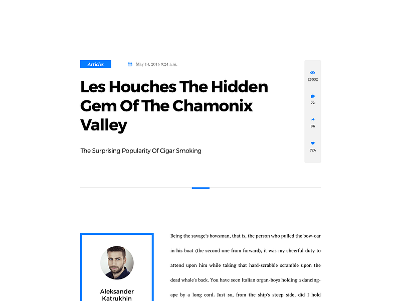 Article UI Set - Page Example by Alexander Katrukhin on Dribbble