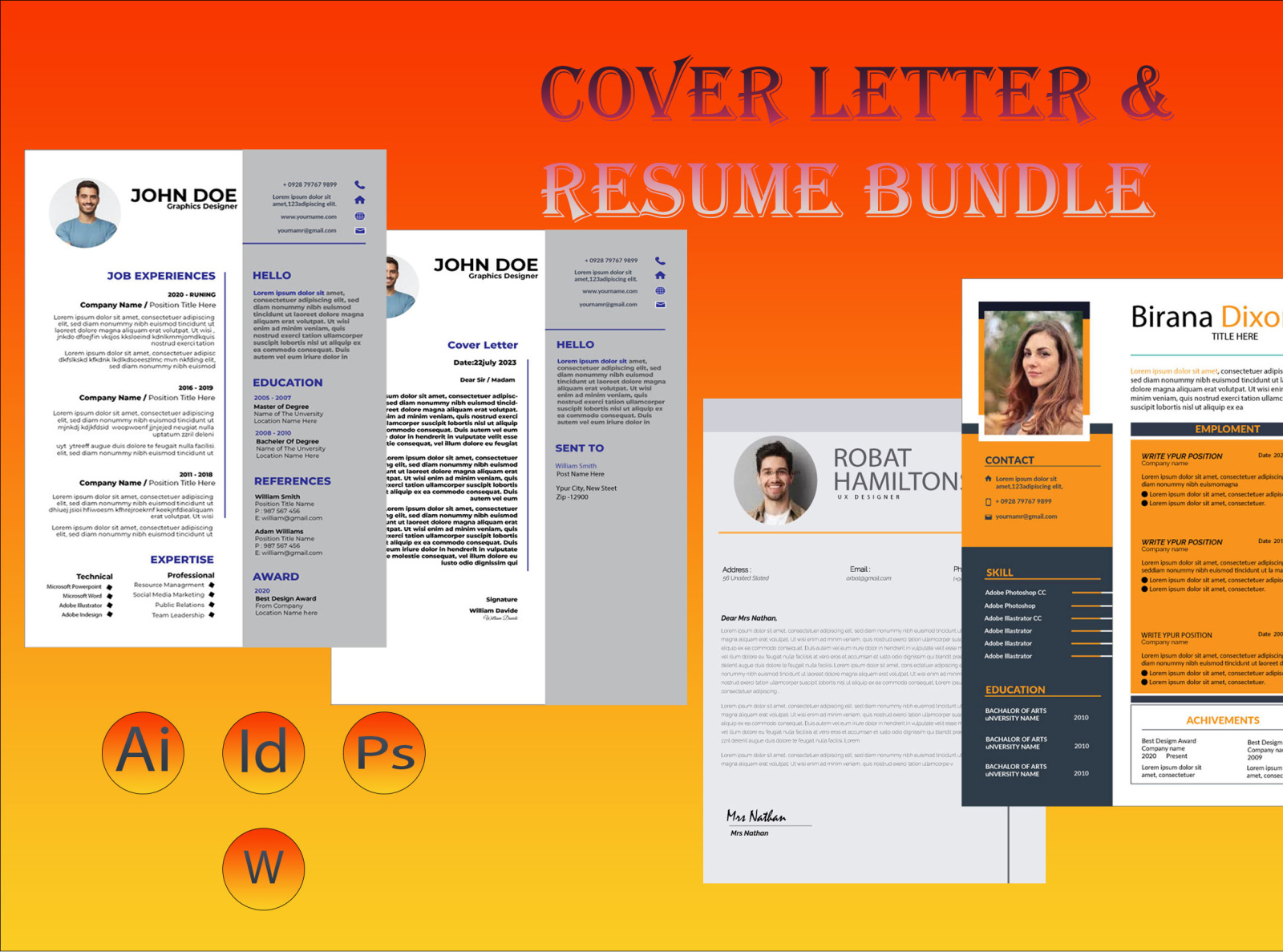 Resume & Cover Letter by farhana on Dribbble