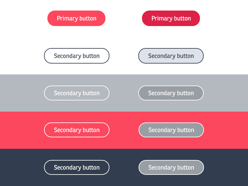 Button set by Foolproof on Dribbble